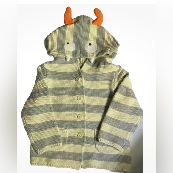 GAP | Shirts & Tops | Nwt Baby Gap Hooded Sweater Monster Theme 824 Mo ...